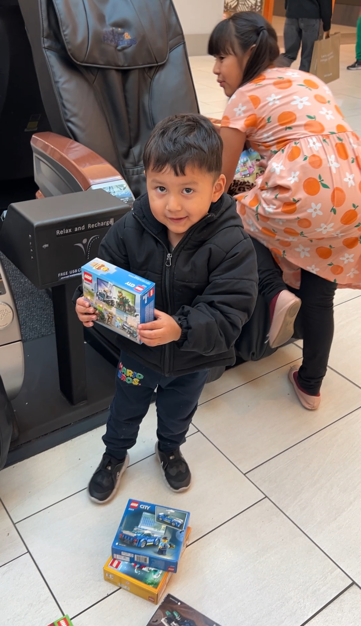 Kid receiving Lego set 2