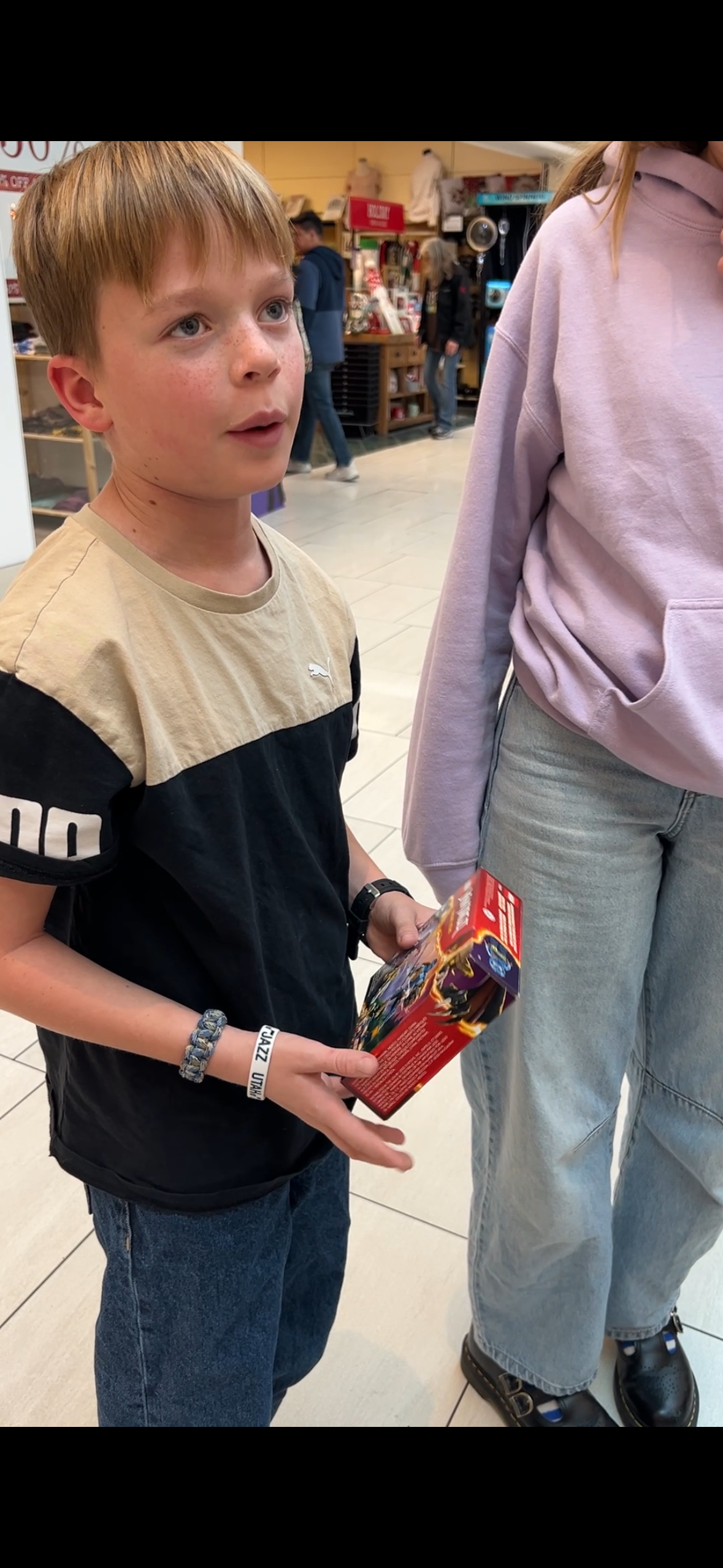 Kid receiving Lego set 5